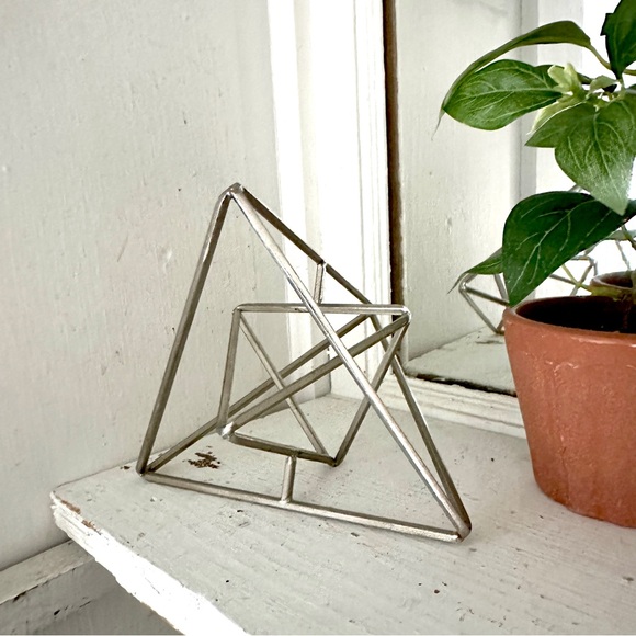 Vintage | Accents | Vintage Geometric Metal Model Shape Vintage Home ...